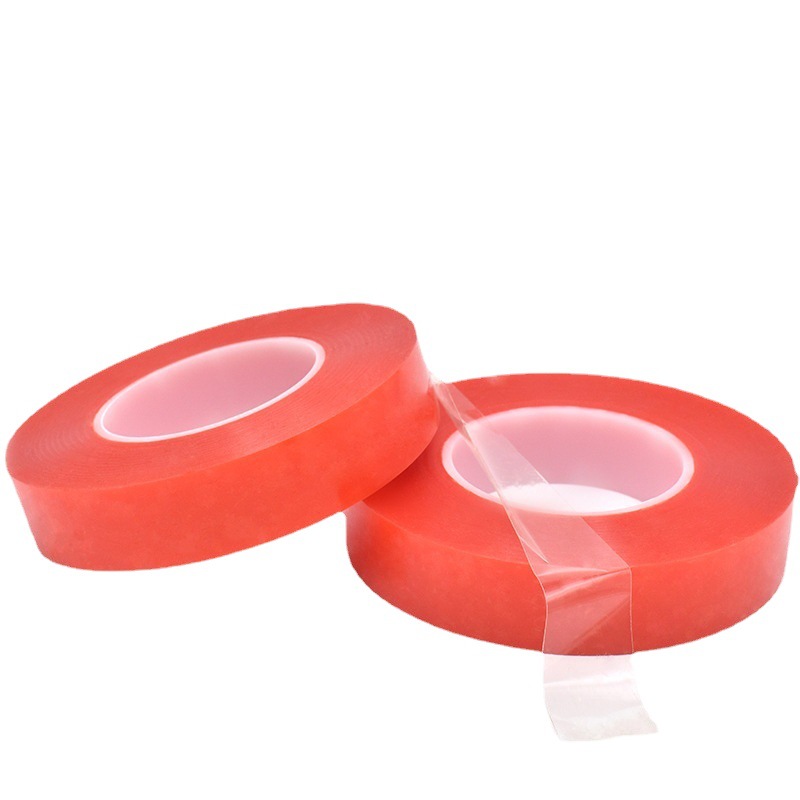 Waterproof Red Polyester Tape with Red Liner